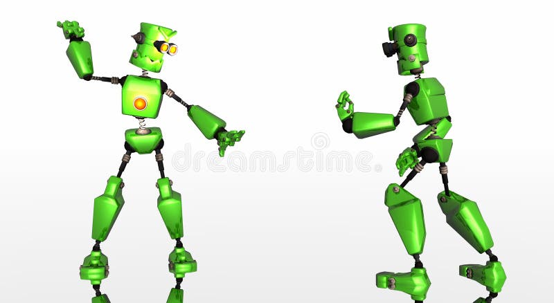 Robots fighting stock illustration. Illustration of cyborg - 4855465