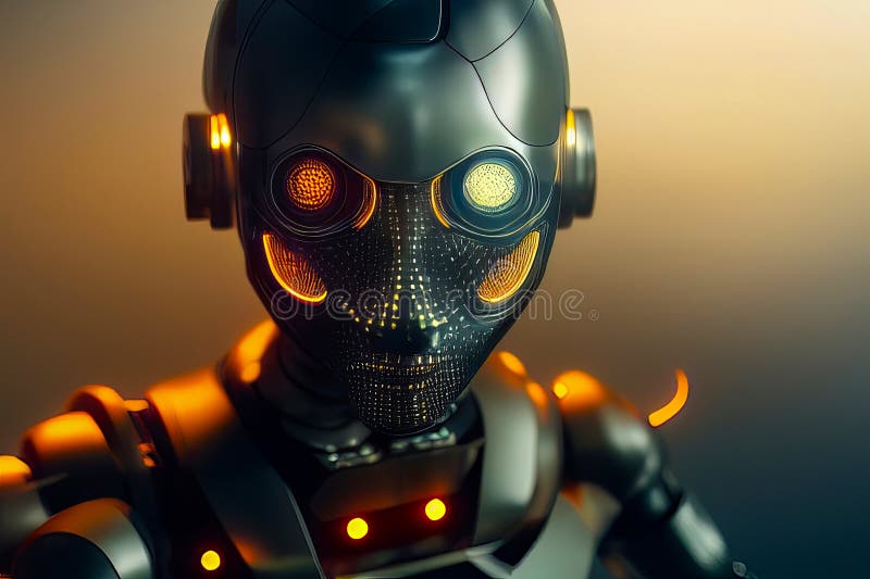 Robots. Futuristic Interpretation Future 2025. Illustration Stock ...