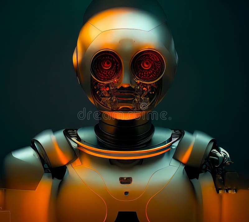 Robots. Futuristic Interpretation Future 2025. Illustration Stock ...