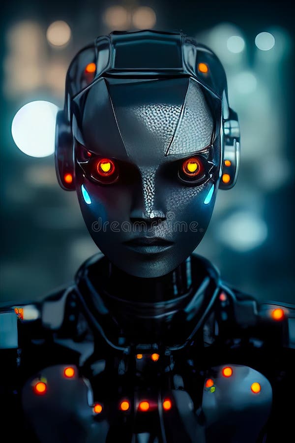 Robots. Futuristic Interpretation Future 2025. Illustration Stock ...