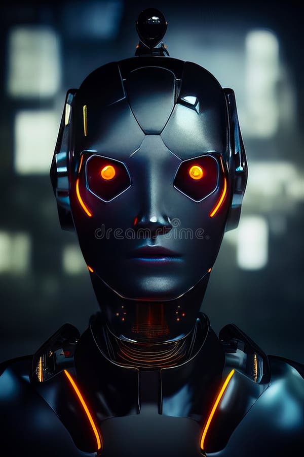 Robots. Futuristic Interpretation Future 2025. Illustration Stock ...