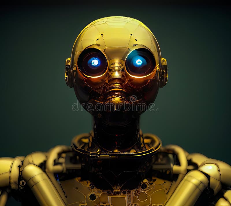 Robots. Futuristic Interpretation Future 2025. Illustration Stock ...