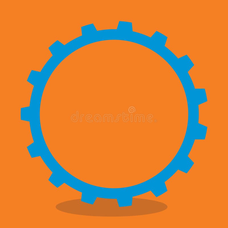Robots gear thin blue 14 stock vector. Illustration of vector - 197987884