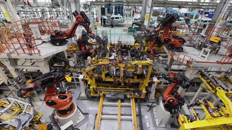 Robots in High-tech Production of the Automotive Industry, High ...