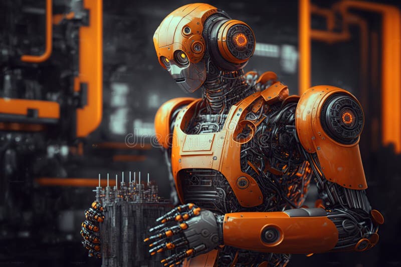 Robots and High Technology Made with Generative AI Stock Illustration ... Robots and High Technology Made with Generative AI Stock Illustration ...