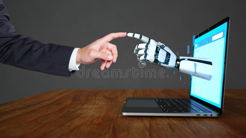 Human Bot Contact stock illustration. Illustration of digitalization ...