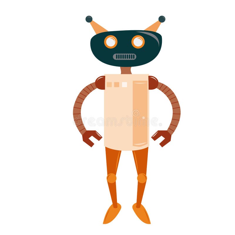 Robots stock illustration. Illustration of orange, science - 45053104