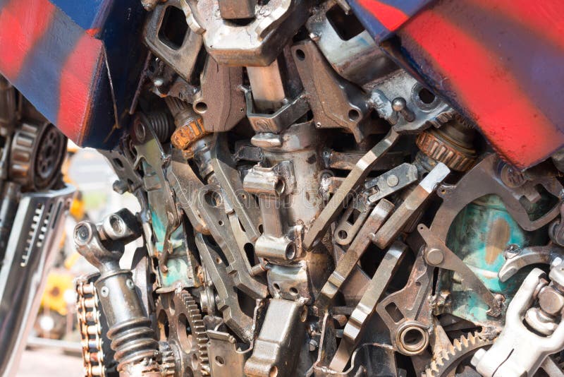 Robots made from scrap stock photo. Image of cyborg, hardware - 61383922