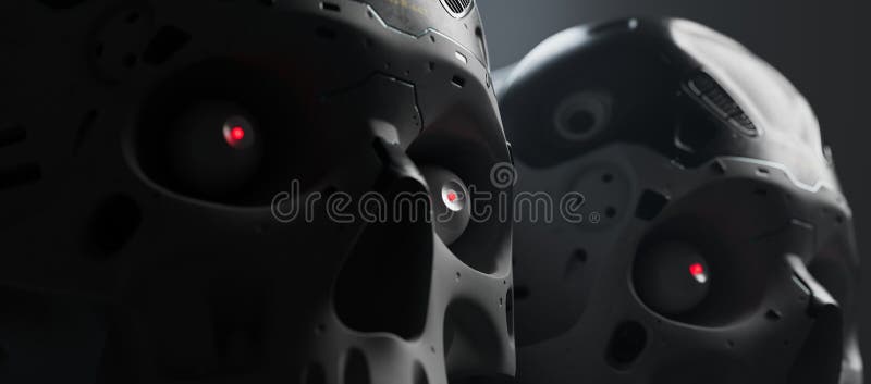 Robots, Neural Network Concept Stock Illustration - Illustration of ...