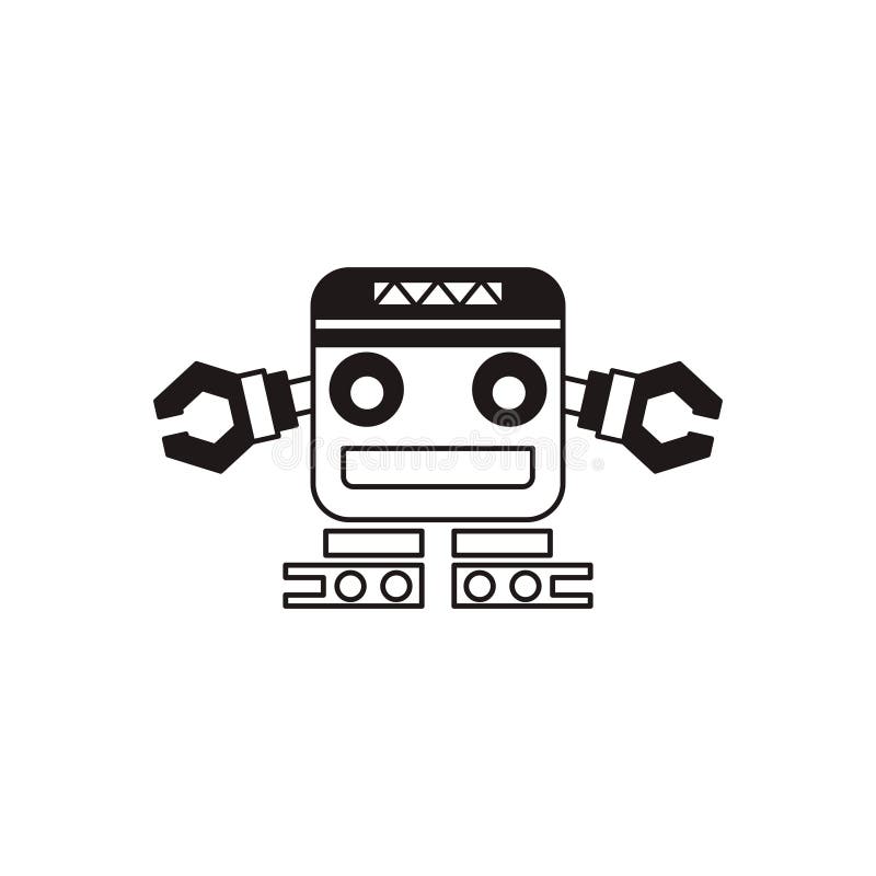 Robots Outline Vector Icon Thin Line Black Robots Icon Stock Vector Illustration Of Cyborg