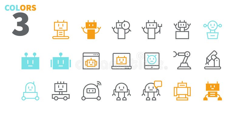 Pixel Icons Robots Stock Illustrations – 28 Pixel Icons Robots Stock ...