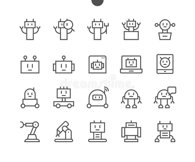 Pixel Icons Robots Stock Illustrations – 28 Pixel Icons Robots Stock ...