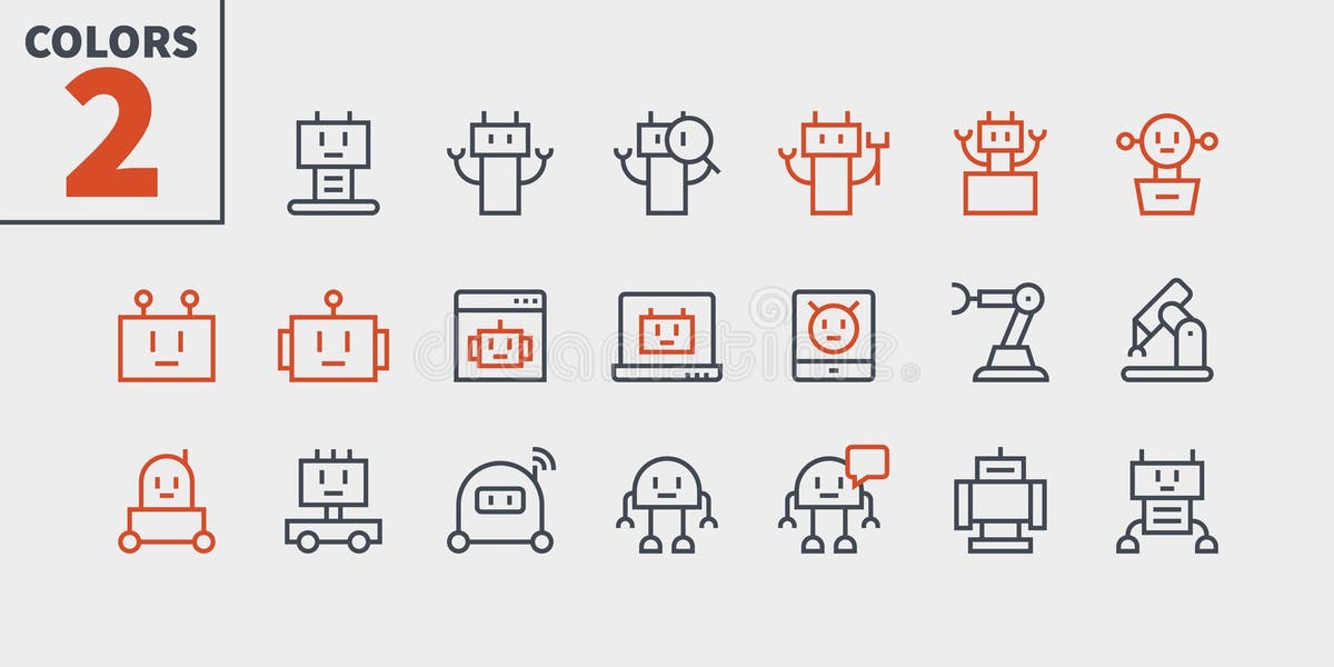 Pixel Icons Robots Stock Illustrations – 32 Pixel Icons Robots Stock ...