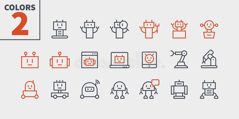 Pixel Icons Robots Stock Illustrations – 32 Pixel Icons Robots Stock ...