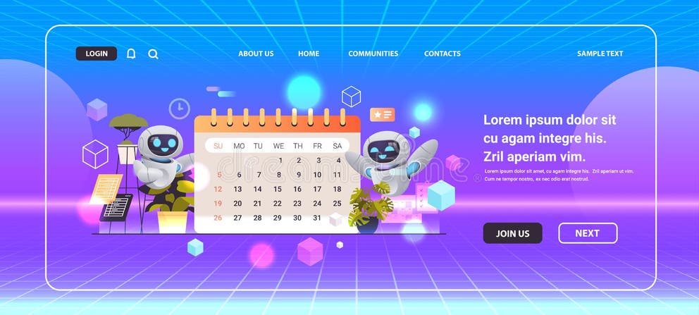 Robots Planning Day Scheduling Appointment Time Management Artificial ...