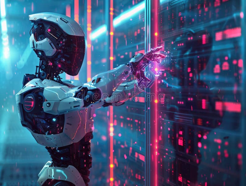 A dreamy style robot stock illustration. Illustration of cybernetic ...