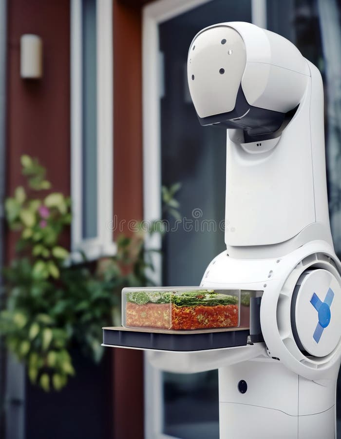 Robots Serve Restaurant Customers and Deliver Orders To Them. Ai ...