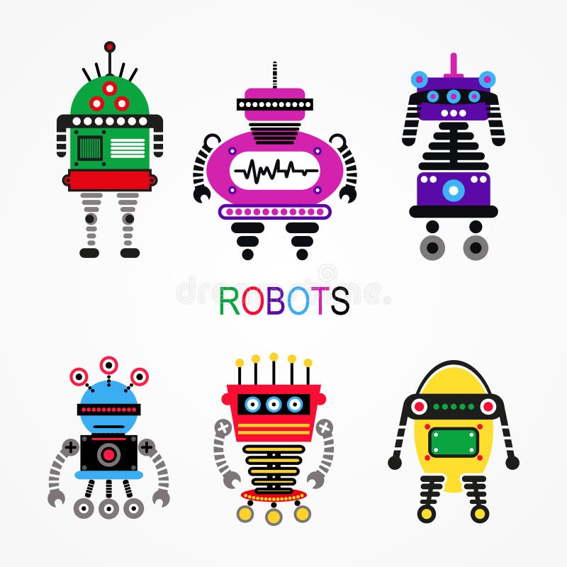 Robots stock vector. Illustration of event, premiere - 39589385
