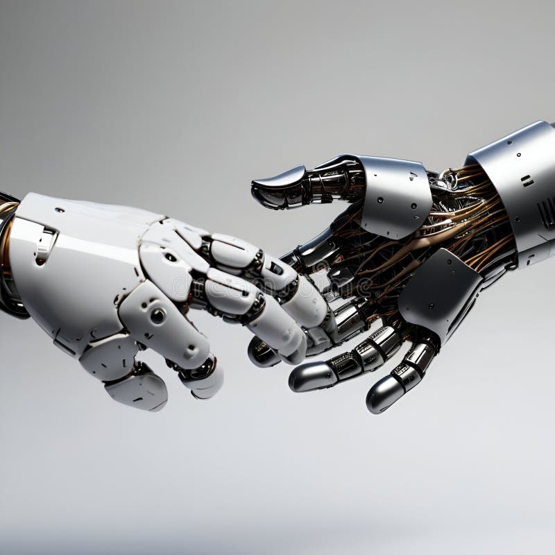 Robots Shaking Hands Shaking Hands and Work Together, Technology ... Robots Shaking Hands Shaking Hands and Work Together, Technology ...