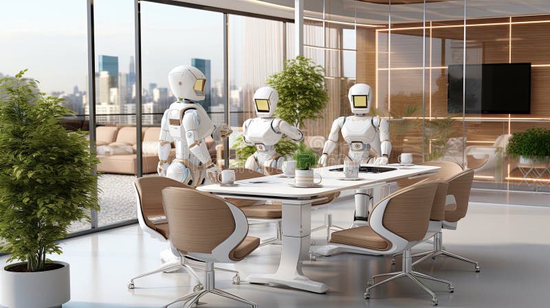 When the robots take over stock illustration. Illustration of cyborg ...