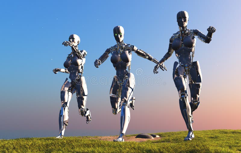 The robots stock illustration. Illustration of plastic - 258101417