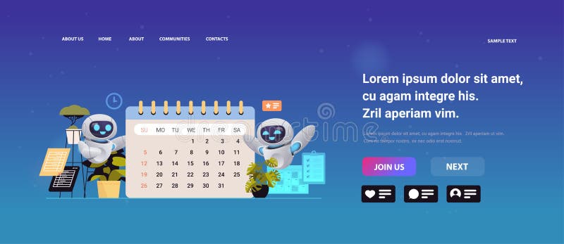 Robots Using Calendar Planning Day Scheduling Appointment Time ...
