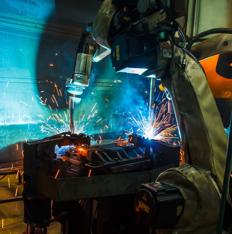 Robots Welding stock image. Image of auto, construction - 69362751
