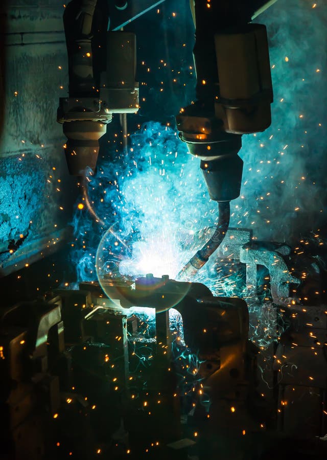 Robots Welding stock image. Image of auto, industry, machinery - 69789187