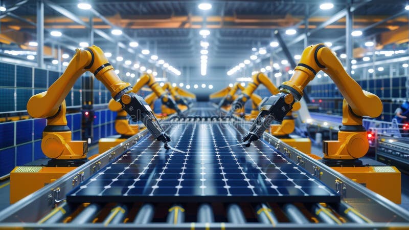The Automated Robotic Assembly.AI Generated Image Stock Image - Image ...