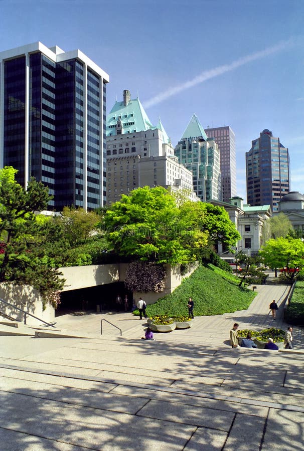 Robson Square Vancouver British Columbia Canada Stock Photo - Image of ...