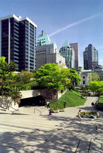 Robson Square Vancouver British Columbia Canada Stock Photo - Image of ...