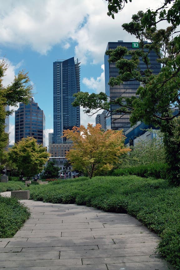 Robson Square, Vancouver a.C., Canadá Imagen de archivo - Imagen de ...