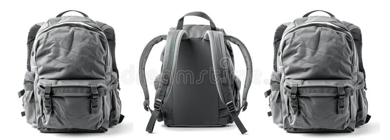 Robust Backpack Suitable for Hiking and Travel, Shown Front and Side ...