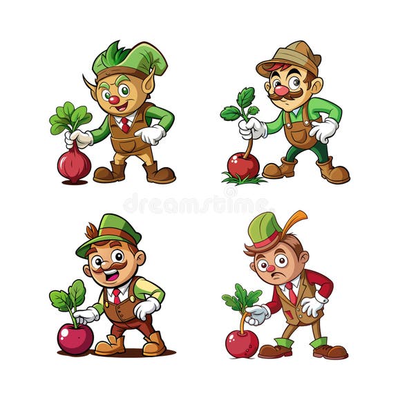 Robust Beetroot in a Comic Drawing Stock Vector - Illustration of funny ...