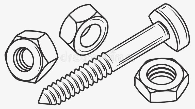 Robust Bolt and Nuts, Symbolizing Strong Connection and Security ...