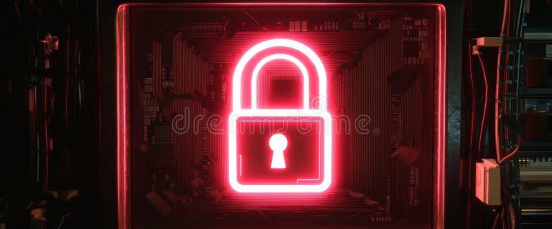 Robust Cybersecurity Measures are Indicated by a Futuristic Lock ...