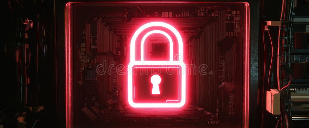 Robust Cybersecurity Measures are Indicated by a Futuristic Lock ...