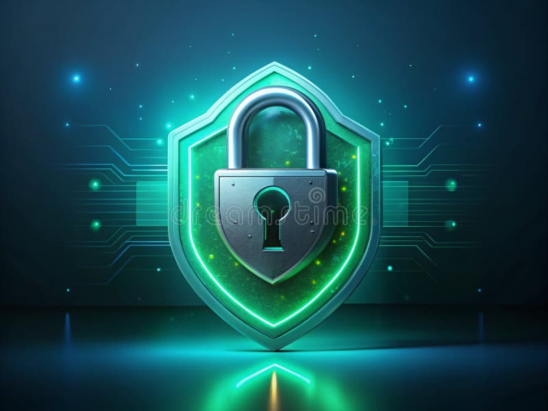 Robust Data Security a Digital Shield Secured with a Padlock Effective ...