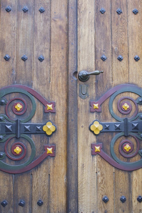 Robust forged door. stock photo. Image of iron, dark - 60983124