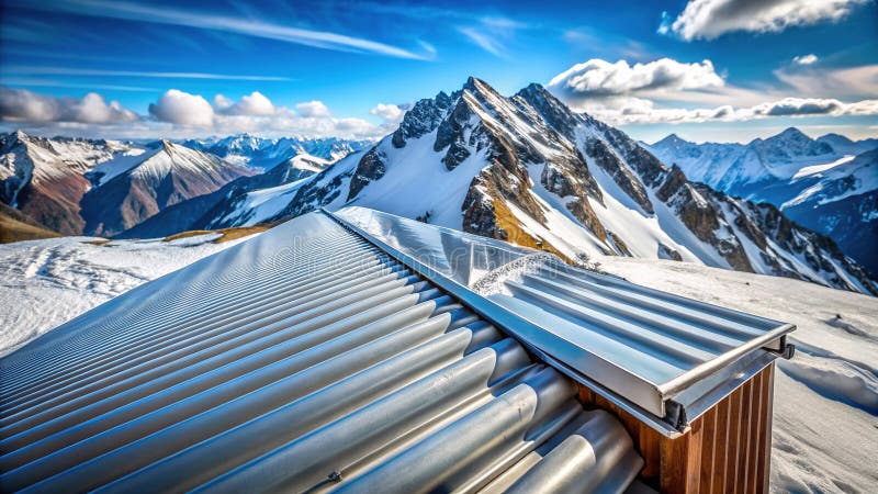 Robust Galvanized Metal Avalanche Barrier for Mountaintop Roofing ...