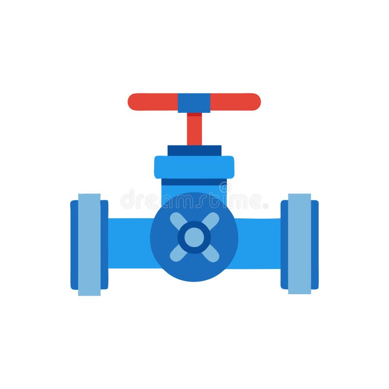Robust Gate Valve for Secure Water Flow Stock Vector - Illustration of ...