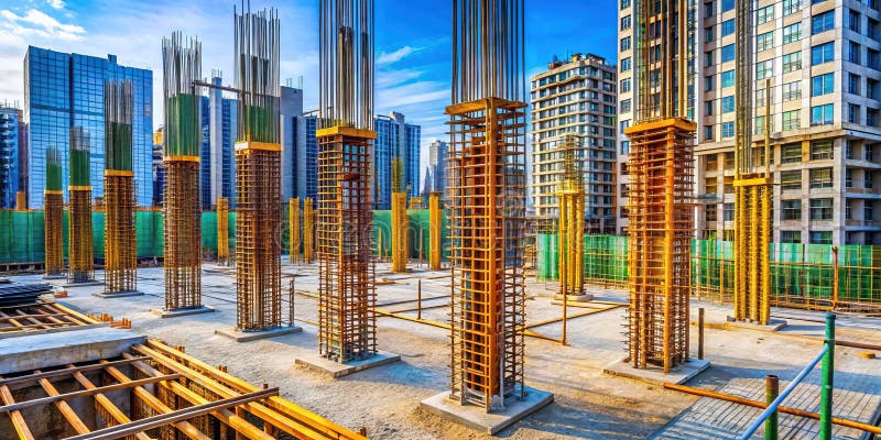 Robust HighRise Construction Reinforced Concrete Columns and Foundation ...