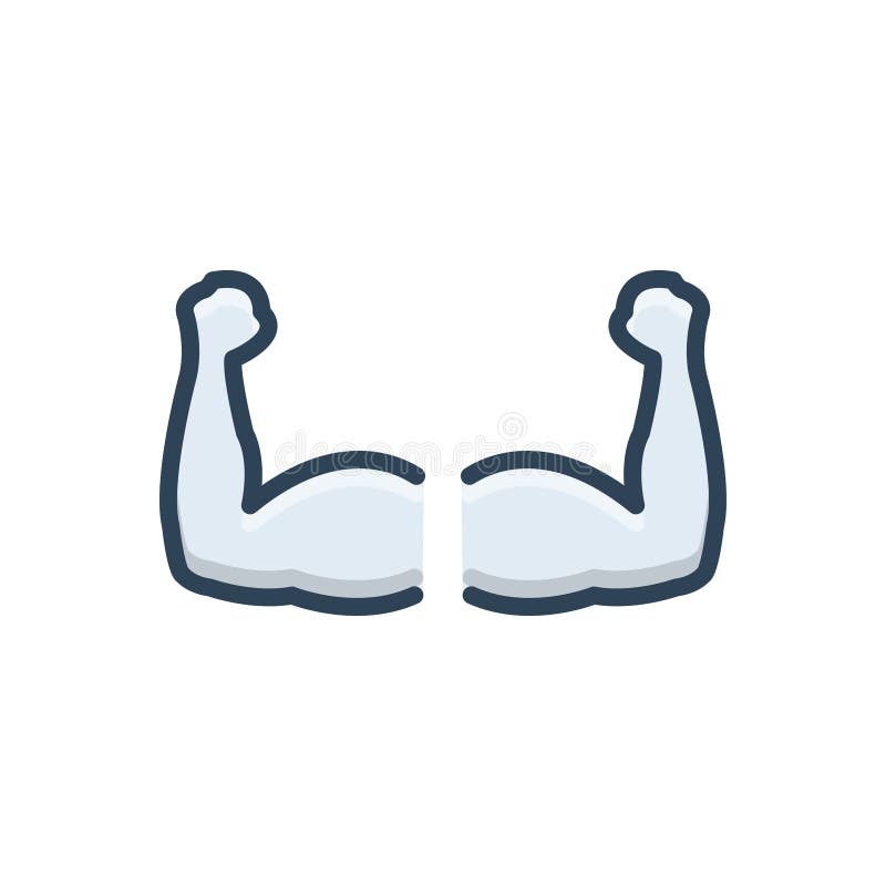 Color Illustration Icon for Robust, Strong and Strength Stock ...