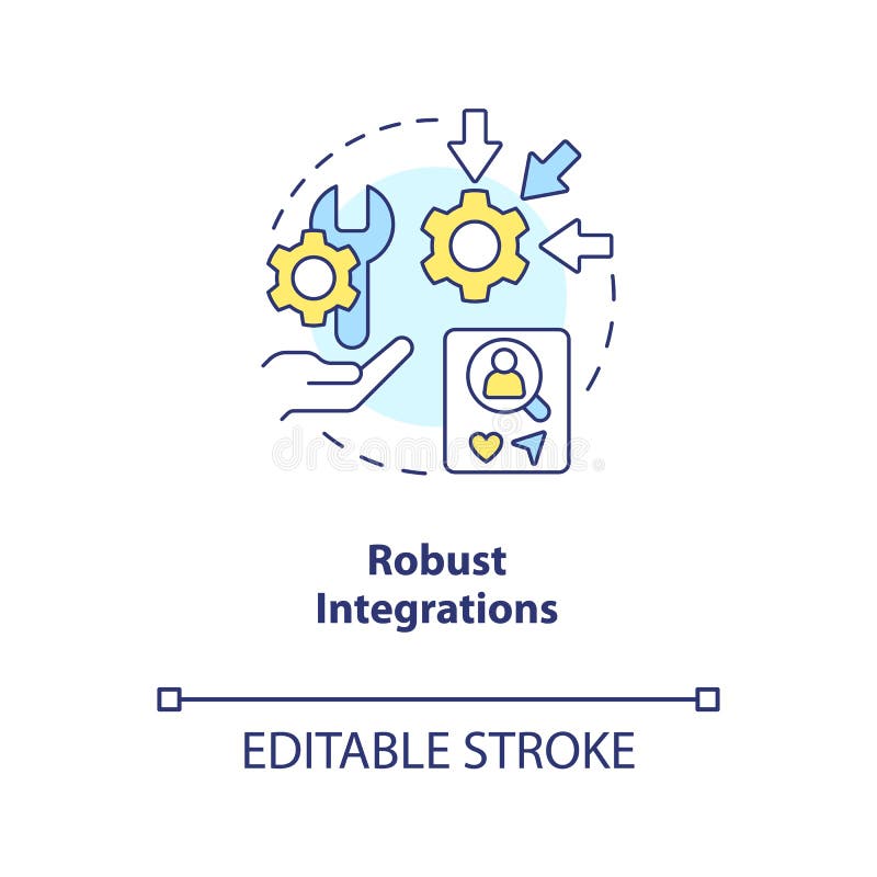 Robust Integrations Concept Icon Stock Vector - Illustration of ...