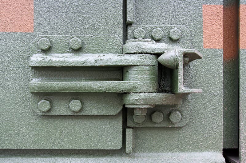 Robust metal hinges stock image. Image of industry, closeup - 80065655