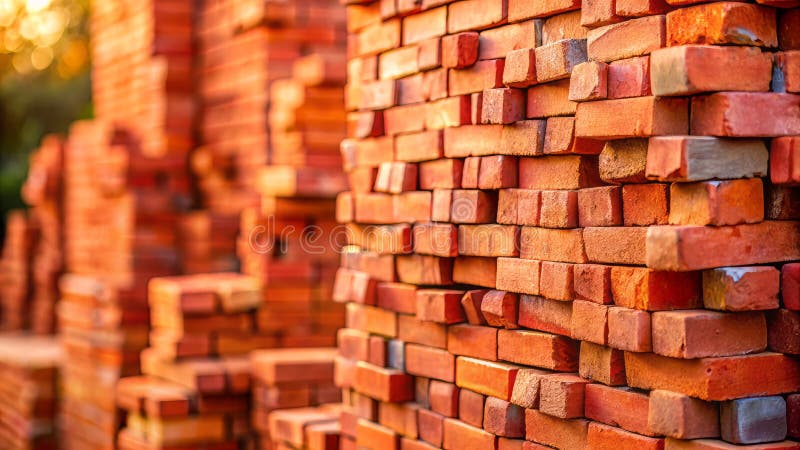Robust Red Brick Stack a Ready Supply for Residential Construction ...