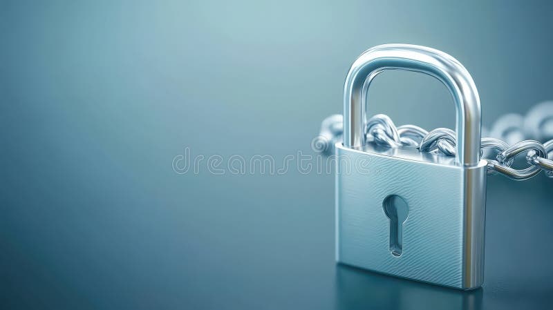 Robust Security, Closeup of a Sturdy Padlock and Chain Sturdy Stock ...