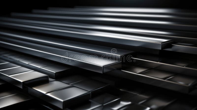 Robust Steel Bar Background with Ample Copy Space Stock Illustration ...