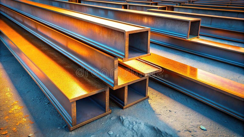 Robust Steel Beams Spanning Concrete a Powerful Visual of Industrial ...