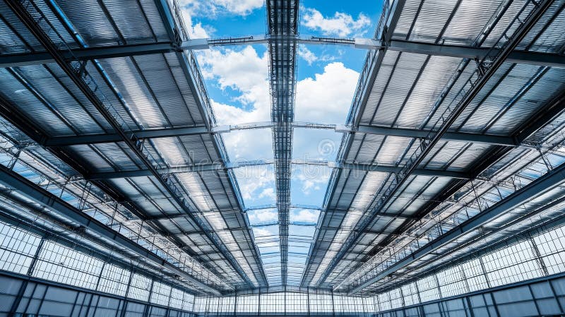A Robust Steel Framework Built Using Riveted Beams. Stock Image - Image ...